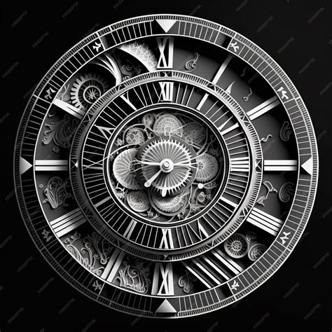 Premium Photo A Close Up Of A Clock With A Black Background And A White Clock Face Generative Ai