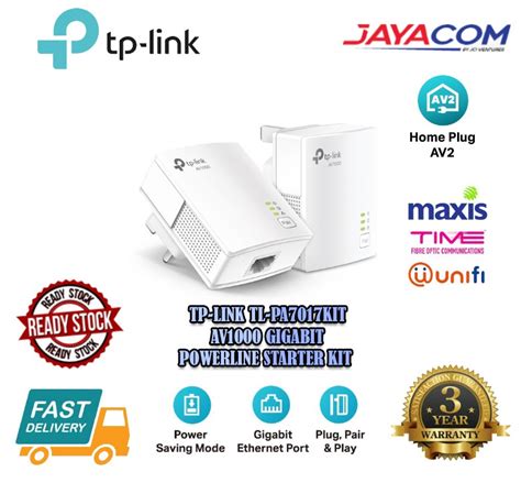 Tp Link Tl Pa Kit Av Gigabit Powerline Starter Kit