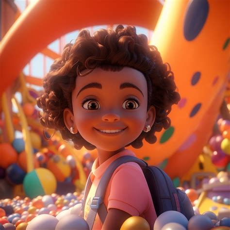 Free Photo View Of 3d School Girl