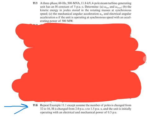 Solved A Three Phase Hz MVA KV Pole Chegg Com