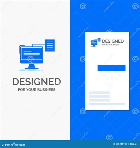 Business Logo For Resume Storage Print Cv Document Vertical Blue Business Visiting Card