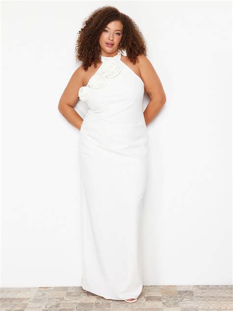 Buy Trendyol Plus Size Halter Neck Maxi Dress Dresses For Women