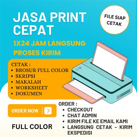 Jual Harga Per Lembar Jasa Cetak Kertas Print Cepat X Jam Proses Cetak Full Color Hvs A