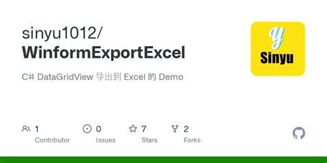 Github Sinyu Winformexportexcel C Datagridview Excel Demo