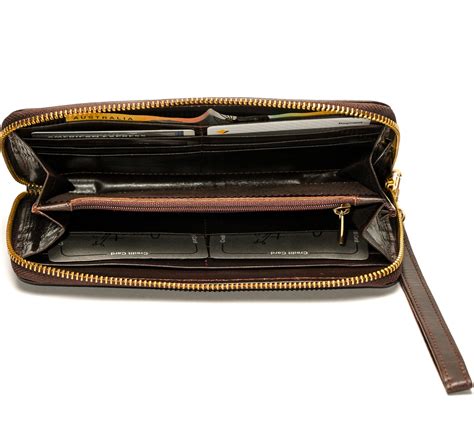 Womens Zip Around Leather Wallet Arnate