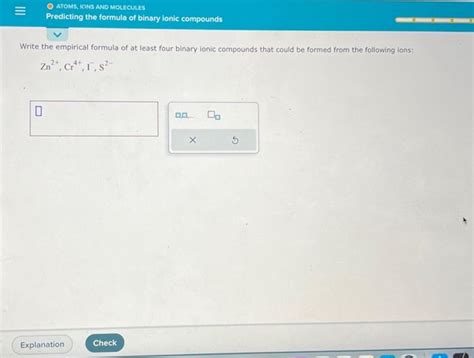 Solved Write The Empirical Formula Of At Least Four Binary