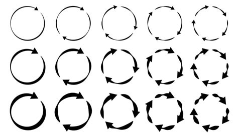 Premium Vector Different Circular And Different Thickness Circular Arrows Sign Symbols Vector
