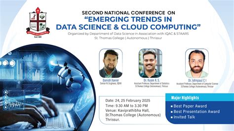 Emerging Trends In Data Science And Cloud Computing St Thomas College Autonomous