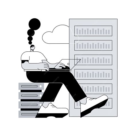 Premium Vector Big Data Storage Abstract Concept Vector Illustration