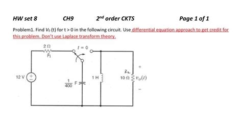 Solved Problem Find V T For T In The Following Chegg Com