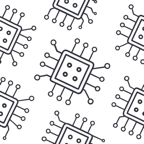 Flat Design Seamless Tile Patterns Inspired By Printed Circuit Boards With Intricate Trace