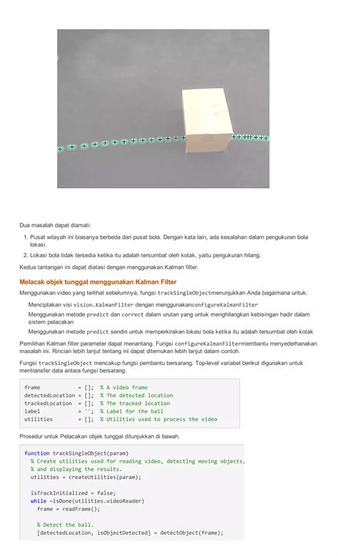Using Kalman Filter For Object Tracking Matlab And Simulink Example Pdf