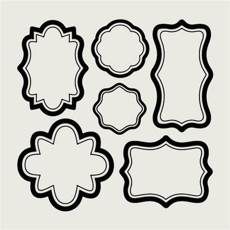 A Collection Of Stickers With The Word Rectangle On The Bottom