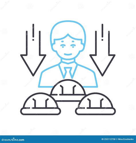 Resource Allocation Line Icon Outline Symbol Vector Illustration Concept Sign Stock Vector