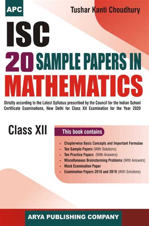 ISC Sample Papers In Mathematics Class XII APC Books