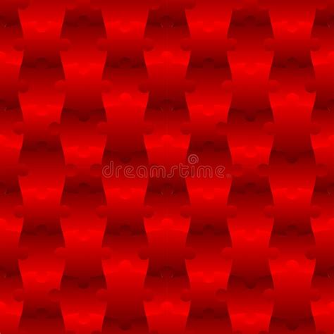 3d Jigsaw Tile Seamless Pattern Red 001 Stock Vector Illustration Of