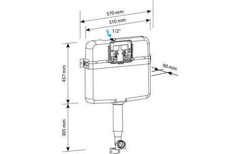 Slim Concealed Cistern