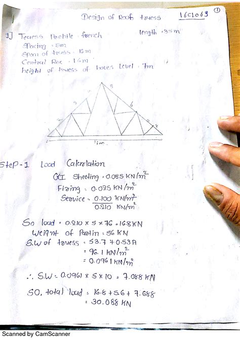 Design Of Roof Truss Solved Example Pdf Design Talk