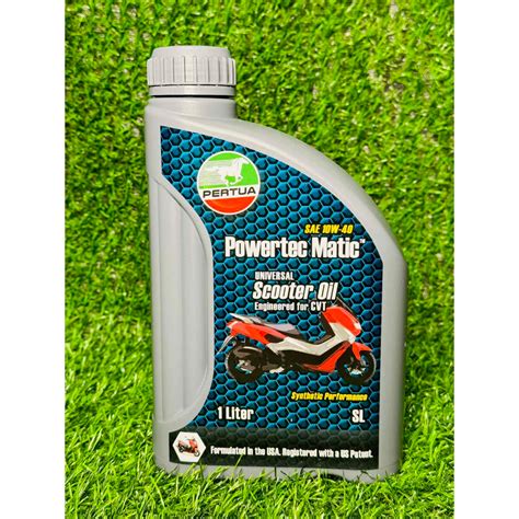 Pertua Powertec Matic Sae 10w40 Universal Scooter Oil Synthetic Formula