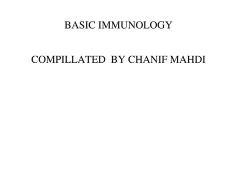 Ppt Basic Immunology Powerpoint Presentation Free Download Id3943829
