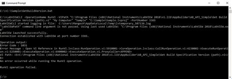 Solved Labview Cli Cant Execute Get Build Specification Version Pathvi Ni Community