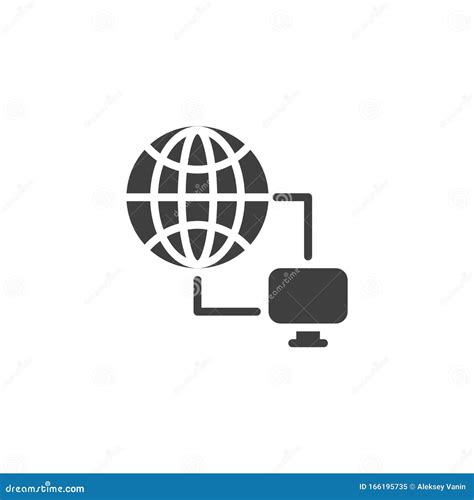 Internet Connectivity Vector Icon Stock Vector Illustration Of Data Flat 166195735