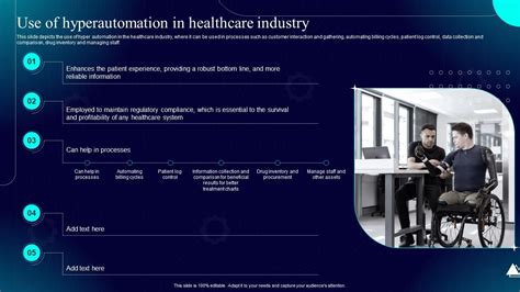 Hyperautomation It Use Of Hyperautomation In Healthcare Industry Ppt