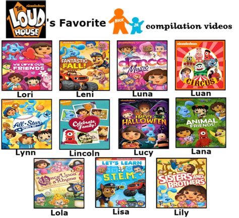 Loud Siblings Favorite Nick Jr Compilation Vids By Ehrisbrudt On