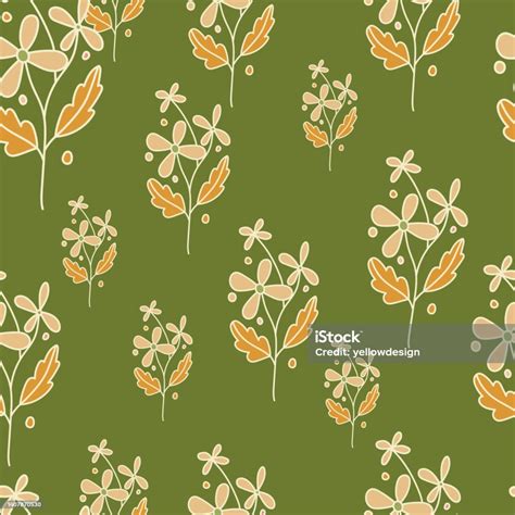 손으로 그린 빈티지 꽃 이음새가 없는 패턴 손으로 그린 우아한 식물 벽지 0명에 대한 스톡 벡터 아트 및 기타 이미지 0명 개화기 고풍스런 Istock