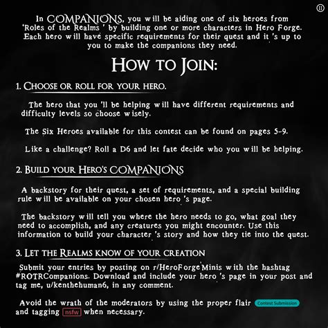 Roles Of The Realms Presents Companions — An Rpg Style Character And
