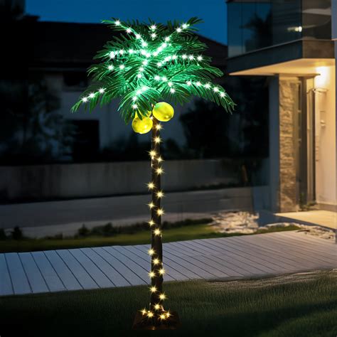 Primrue Ft LED Lighted Palm Tree In Plastic Pot Wayfair Canada