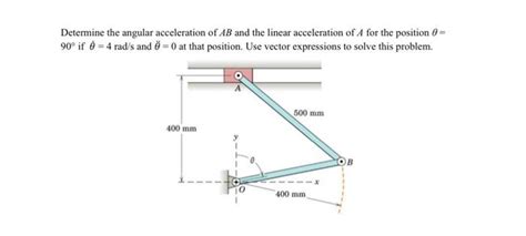 Solved Determine The Angular Acceleration Of AB And The Chegg