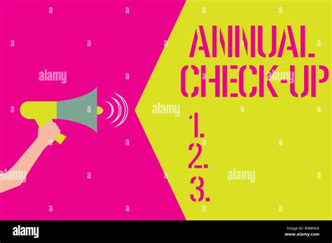 Word Writing Text Annual Check Up Business Concept For Yearly