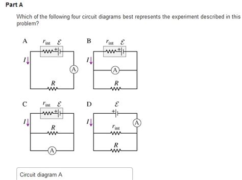 solved part a which of the following four circuit diagram