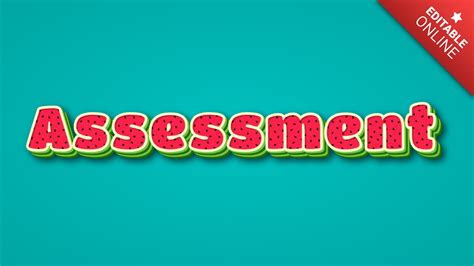 Assessment Text Effect Generator