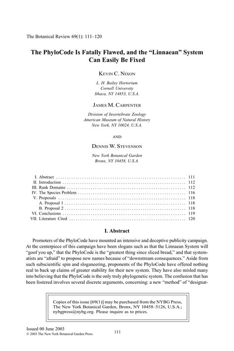 Pdf The Phylocode Is Fatally Flawed And The “linnaean” System Can Easily Be Fixed