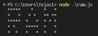 Star Pattern Program Print RAM Star Pattern In JavaScript