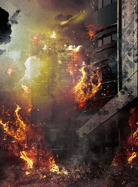 Building Explosion Background