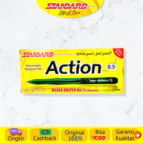 Standard Action Pen Pen Pen Ballpoint Shopee Malaysia