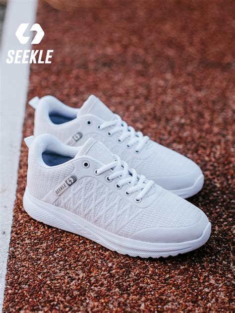 Jual Sepatu Sneakers Putih Polos Pria Wanita Seekle Sepatu Olahraga Sepatu Sneakers Kasual