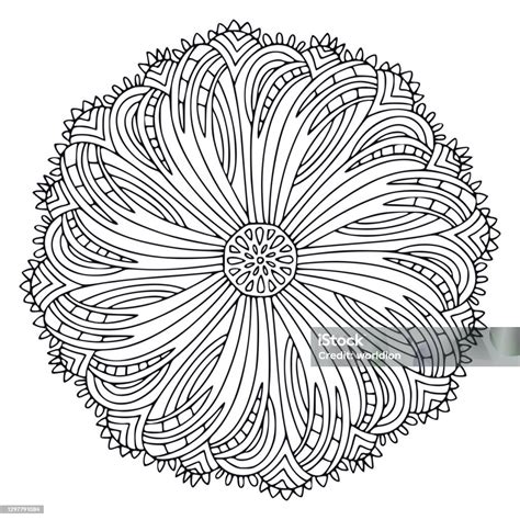 장식 만달라 문신 예술 디자인 민족 장식 패턴 색칠 공부 책 페이지 인테리어 만다라 프린트 강렬하고 밝은 색상에 대한 스톡 벡터 아트 및 기타 이미지 Istock