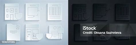 방패 보고서 파일 문서 개인 폴더 의료 클립 보드 임상 기록 빈 노트북과 펜과 병원 아이콘쇼핑 건물을 설정합니다 벡터 3차원 형태에 대한 스톡 벡터 아트 및 기타 이미지