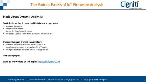 The Various Facets Of Iot Firmware Analysispptx