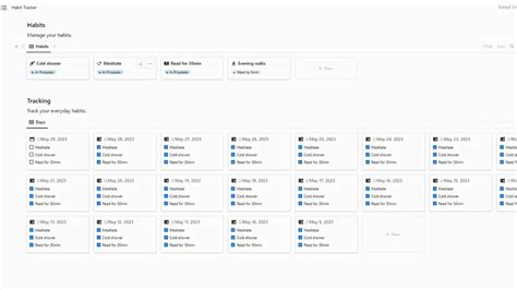 Free Notion Habit Tracker Templates In