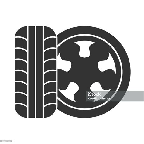 타이어 아이콘입니다 흰색 배경에 고립 된 자동차 고무 휠 자동차 운송 기호 벡터 그림입니다 타이어에 대한 스톡 벡터 아트 및 기타 이미지 Istock