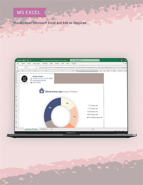 Free Age Group Of Visitors Doughnut Chart Google Sheets Excel Template Net