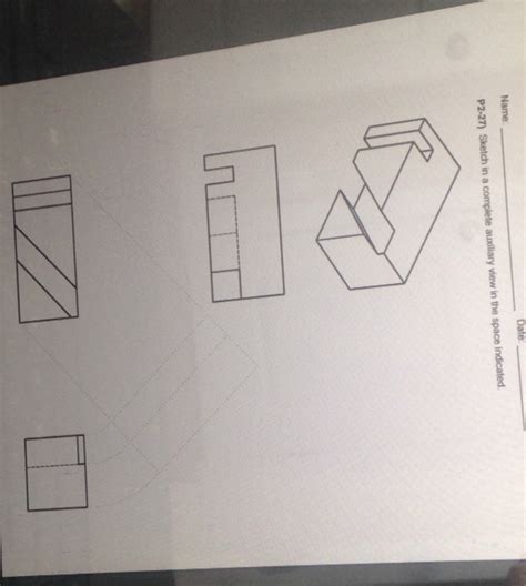 Solved Sketch In A Complete Auxiliary View In The Space
