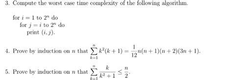 Solved Compute The Worst Case Time Complexity Of The