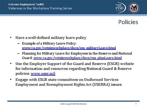 Veterans Employment Toolkit Veterans In The Workplace Training