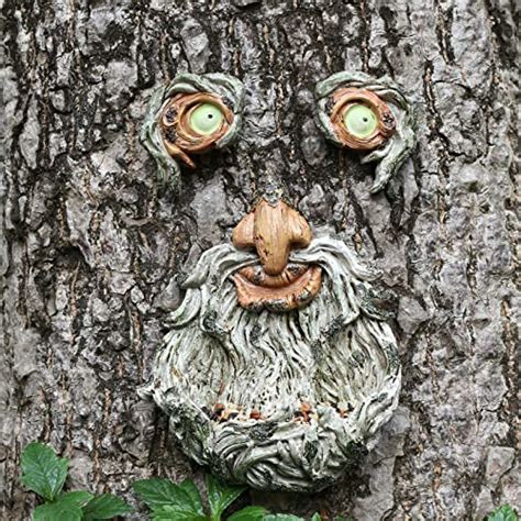 Tree Face Bird Feeder Outdoor Glow Eyes In Dark Fun Old Man Want It All